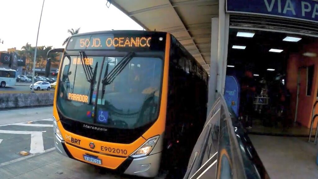 Trajeto completo da linha 50 do BRT